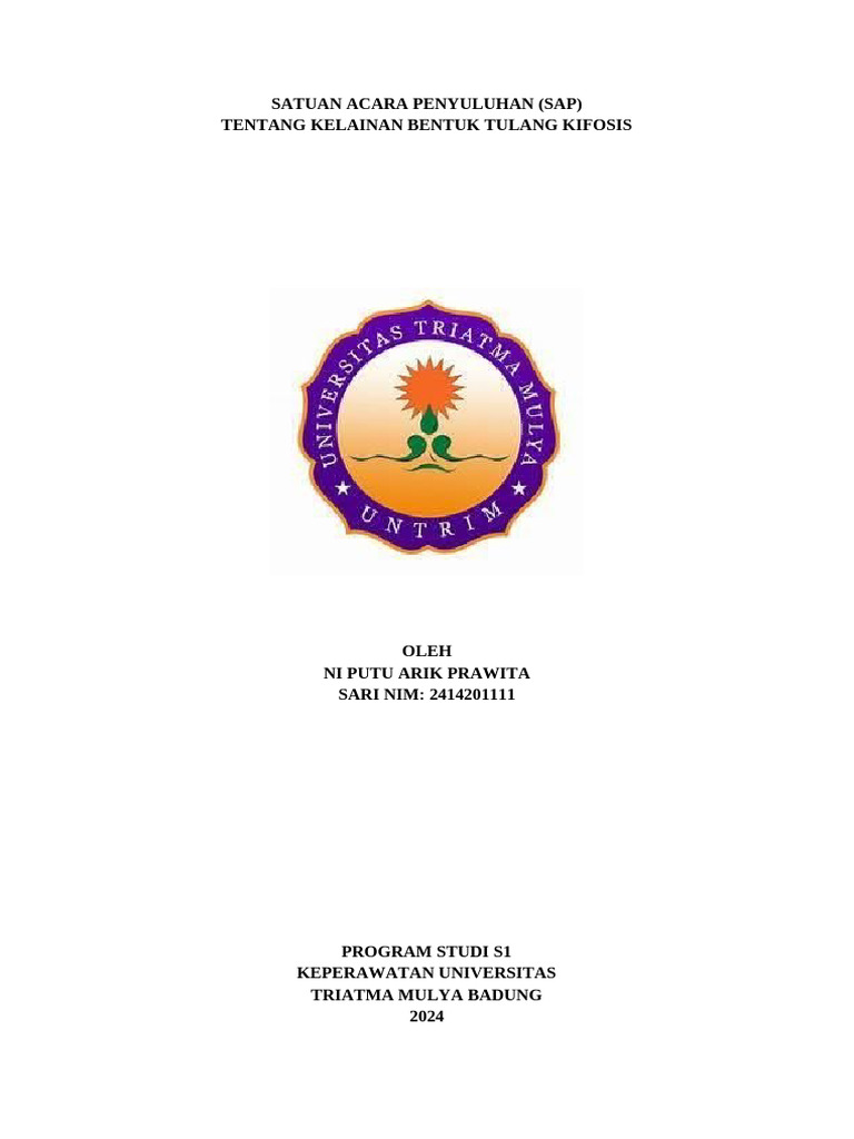 Ni Putu Arik Prawita Sari - SAP Kifosis | PDF