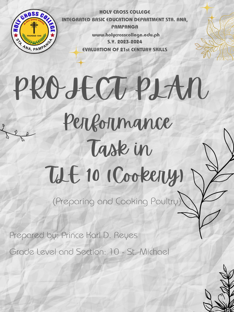 Performance Task in TLE 10 (Cookery) - 20240308 - 062303 - 0000 | PDF | Recipe | Career & Growth