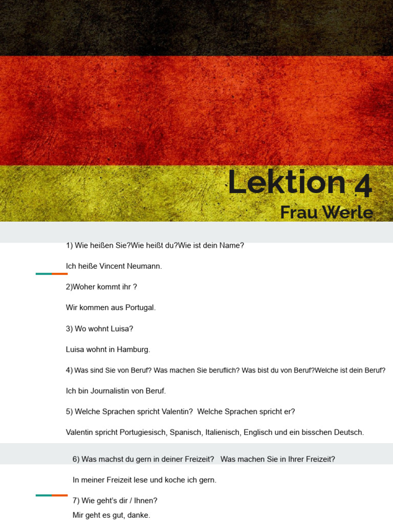 Lektion 4 | PDF