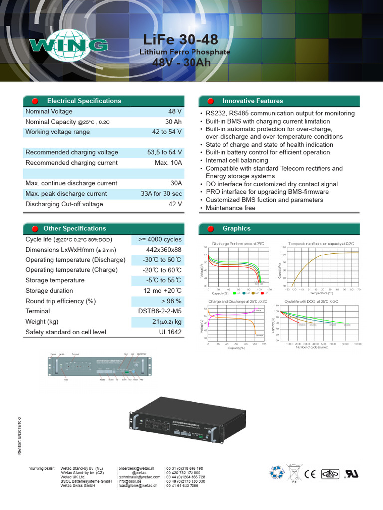Datasheet LiFe 30 48 | PDF