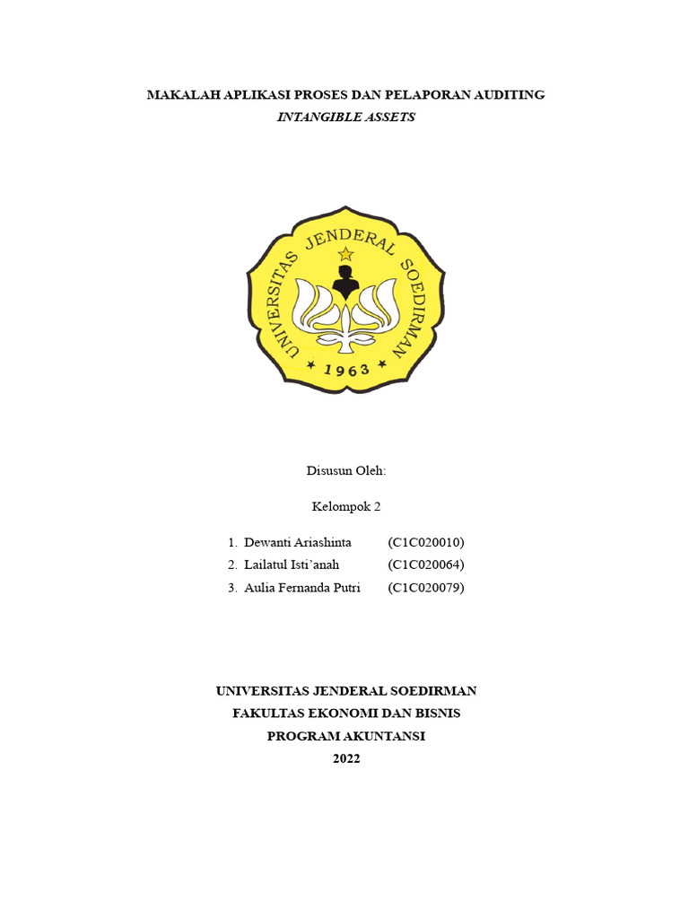 Makalah Intangible Asset - Kelompok 2 | PDF
