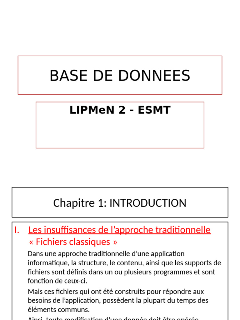 Cours de SGBD | PDF