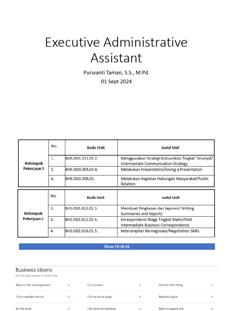 Executive Administrative Assistant | PDF