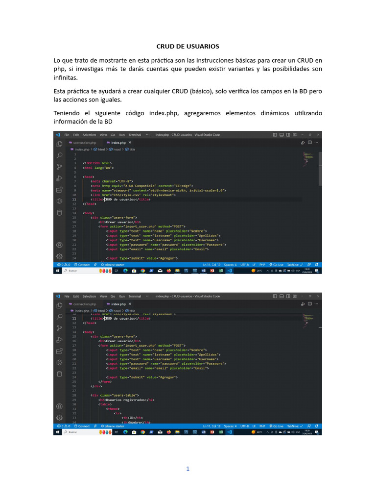 Crud de Usuarios | PDF