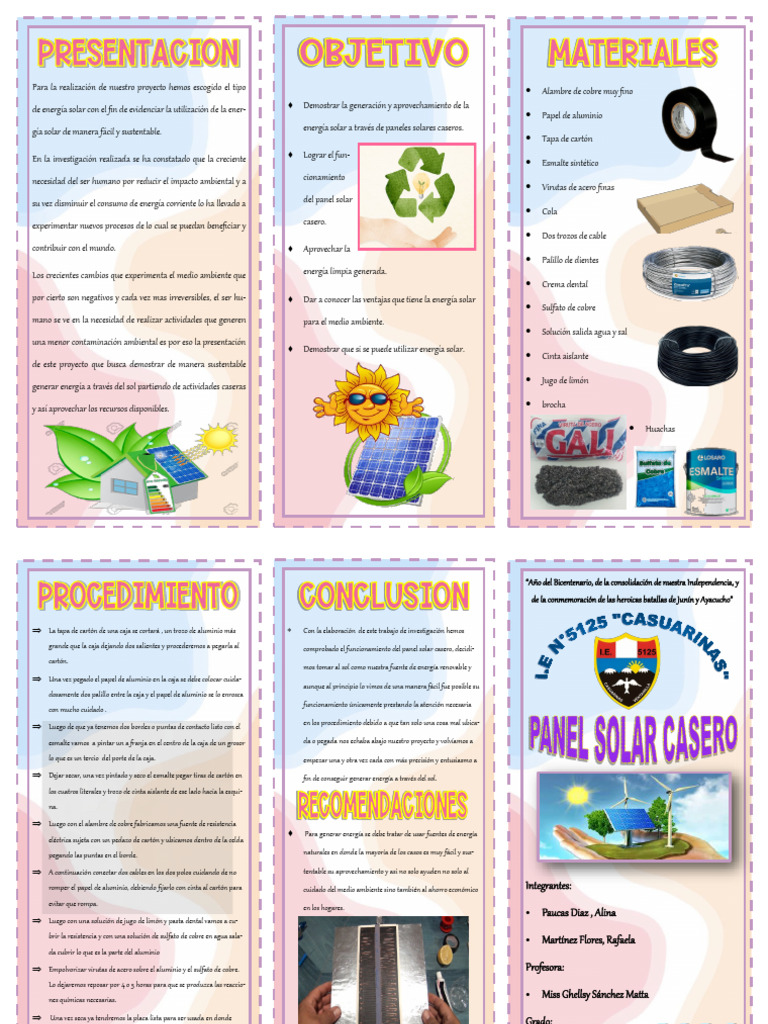 Triptico Panel Solar | PDF