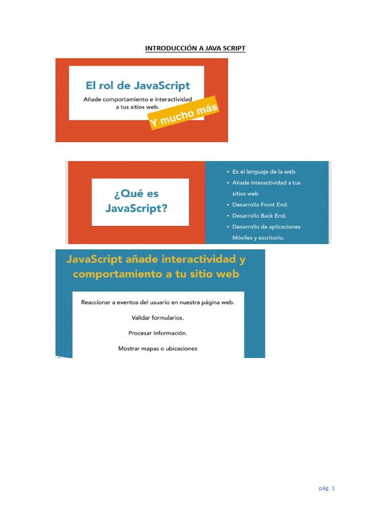 Introducción A Java Script | PDF
