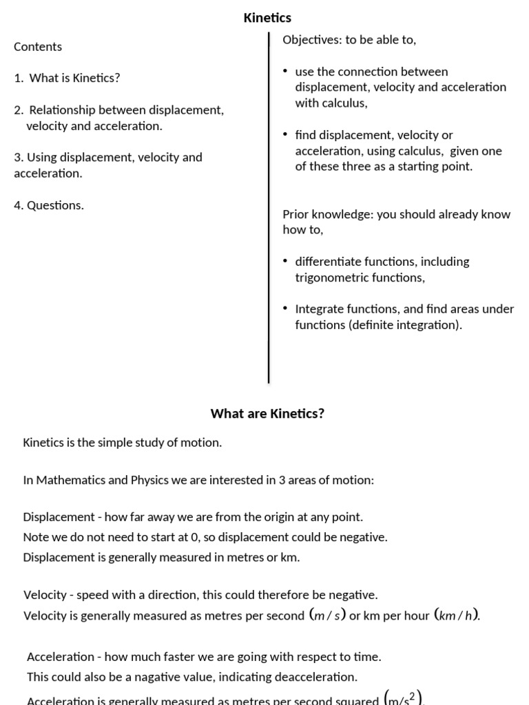 Kinetics | PDF