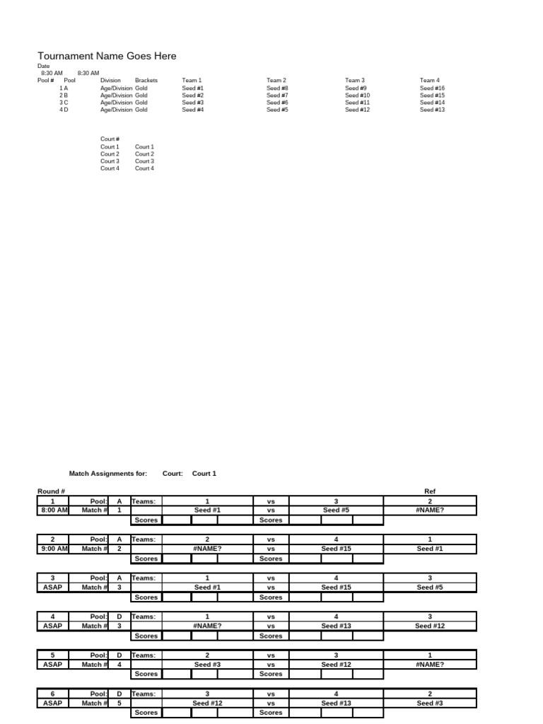 16 Team Single Day | PDF