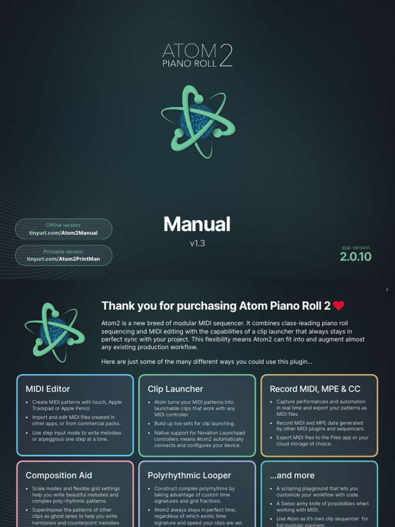 Atom2 Manual | PDF