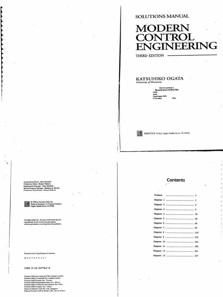 Ogata Solutions 3a Edicao | PDF