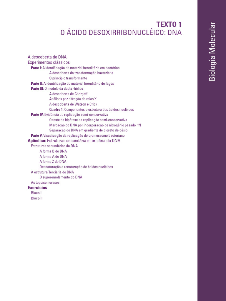 Biologia Molecular - Textos USP | PDF