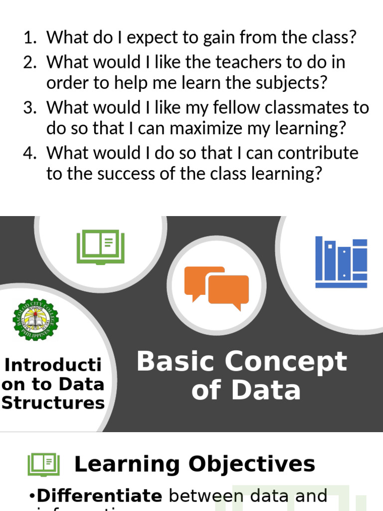Basic Concept of Data - Introduction To Data Structures | PDF Basic Concept of Data - Introduction To Data Structures | PDF