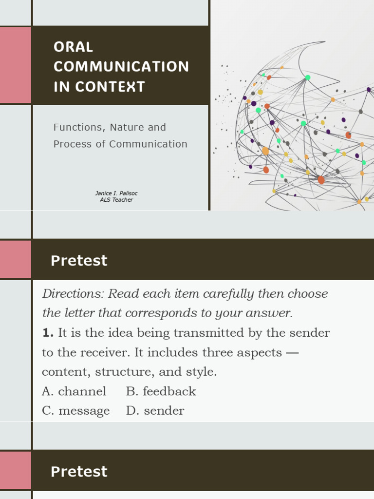 Oral Communication Module 1 Week1 | PDF