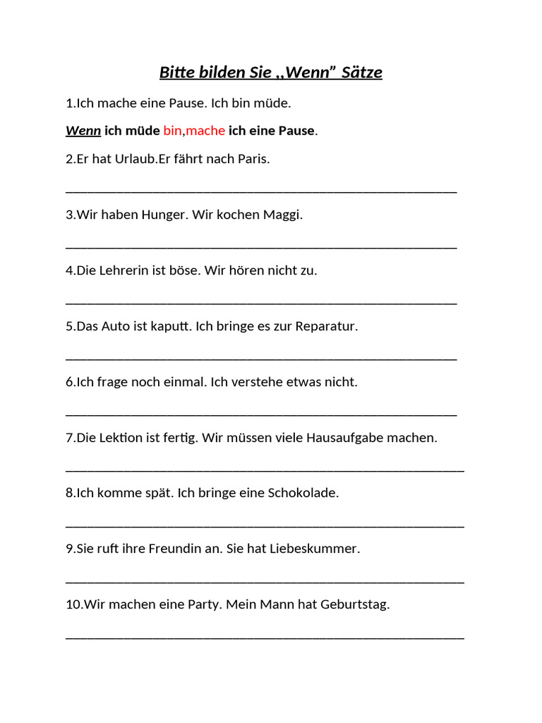 Wenn Satze | PDF