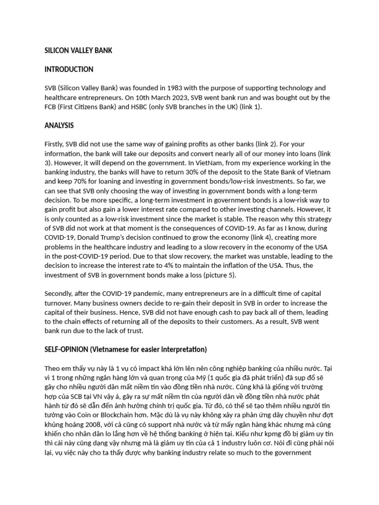 SVB Went Bank Run | PDF