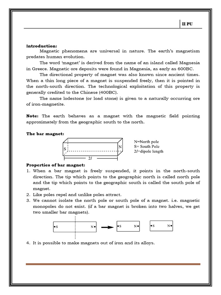 Magnetism and Matter Notes P | PDF