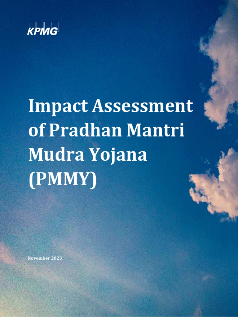 Assessment of PMMY - Final Report | PDF