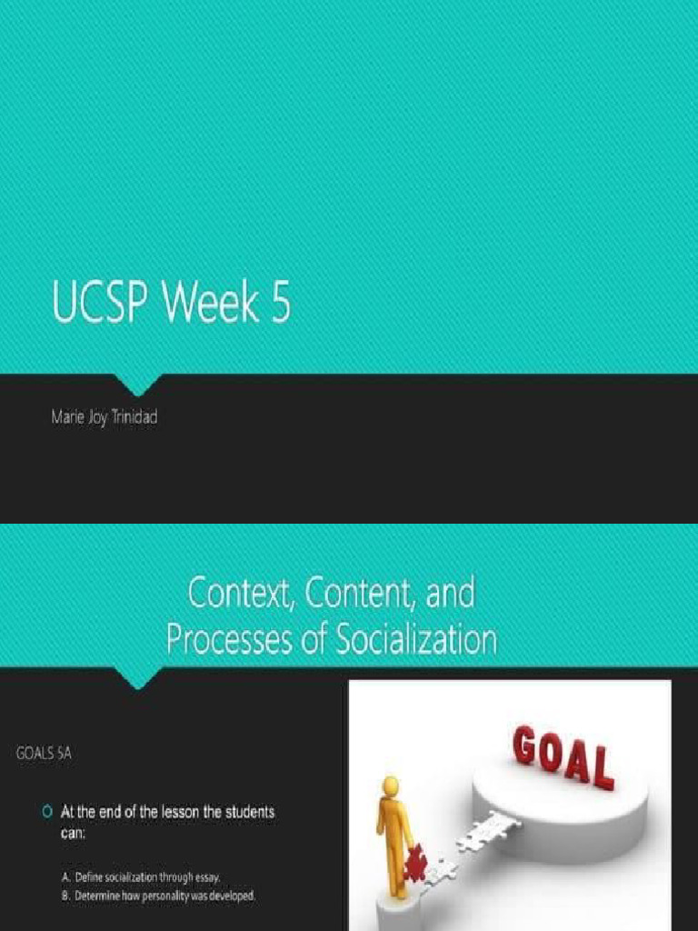 UCSP - Concept of Socialization | PDF