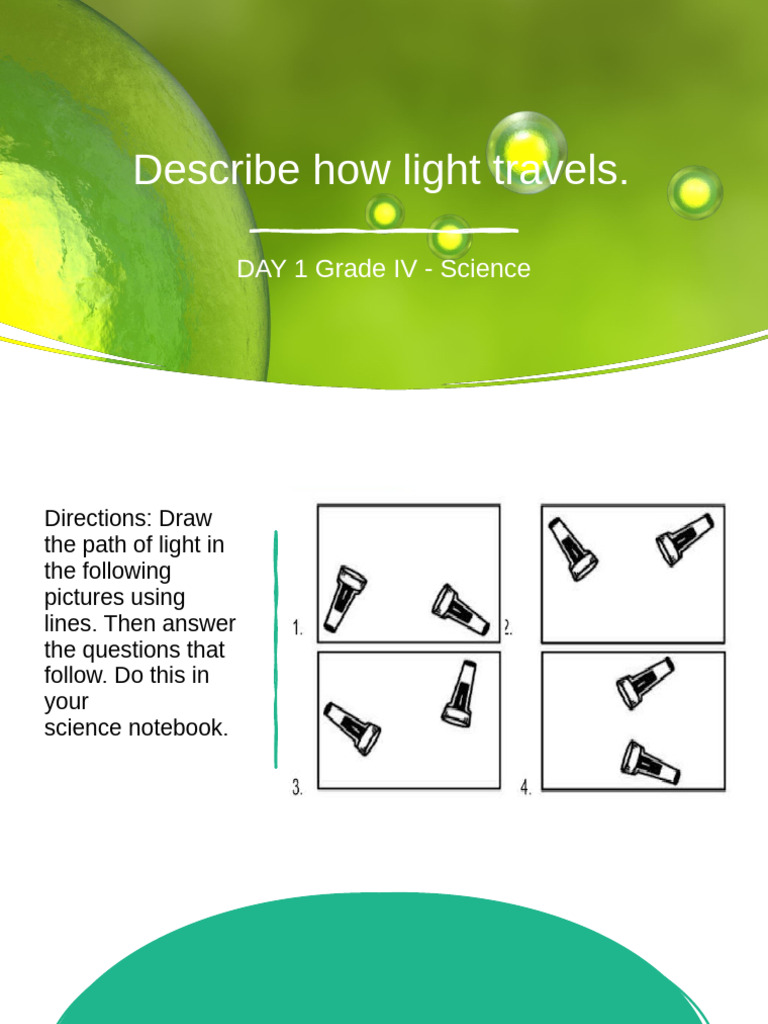 How Light Travels: A Grade 4 Guide | PDF | Heat Transfer | Rainbow
