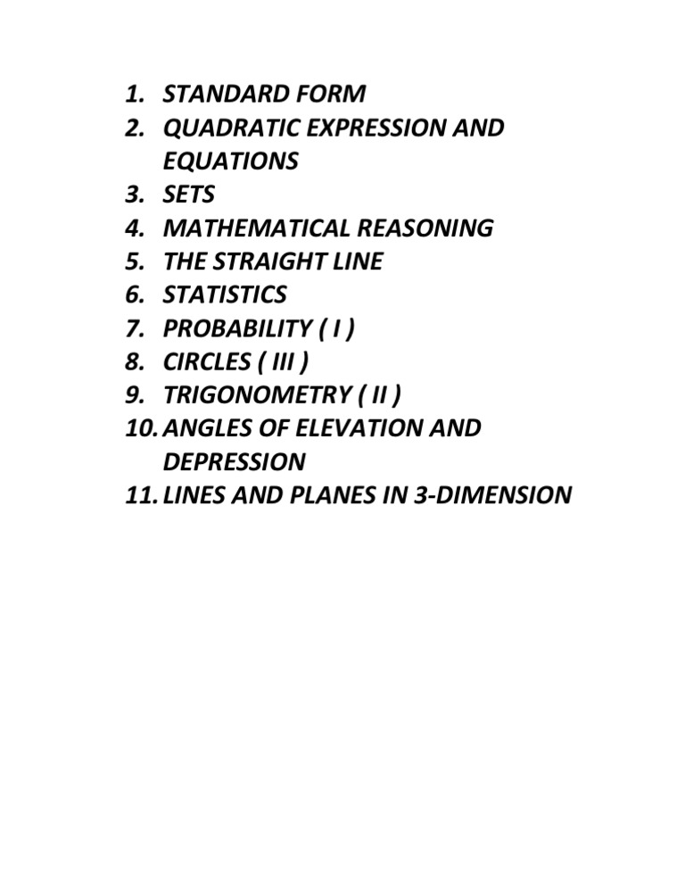 Standard Form | PDF | Teaching Methods & Materials