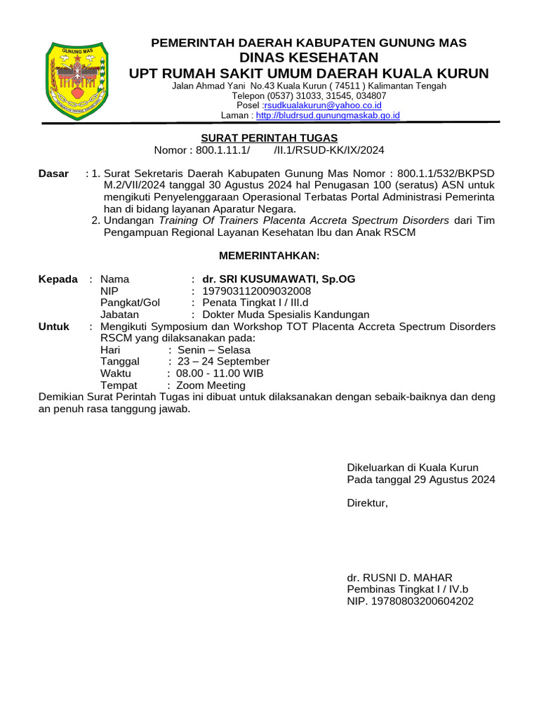 Contoh Spt Biasa Atau Daring Kertas A4 Pdf