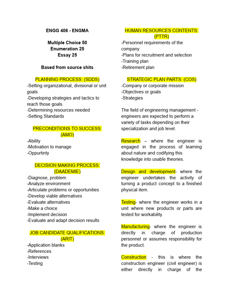 Engma Me Reviewer | PDF