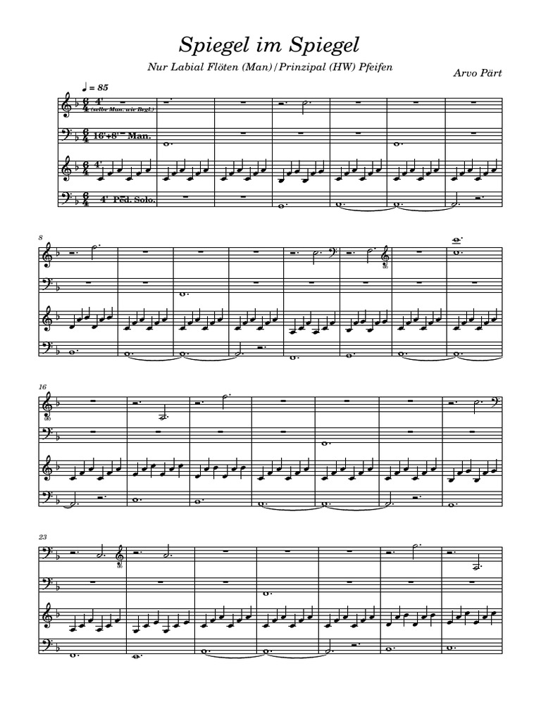 Arvo Pärt - Spiegel - Im - Spiegel | PDF