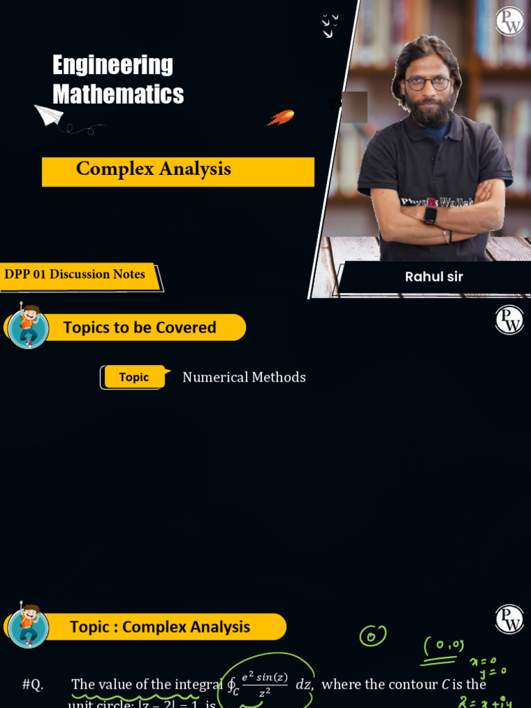 Complex Analysis DPP 01 (By Rahul Joshi Sir) | PDF | Complex Analysis | Teaching Methods & Materials