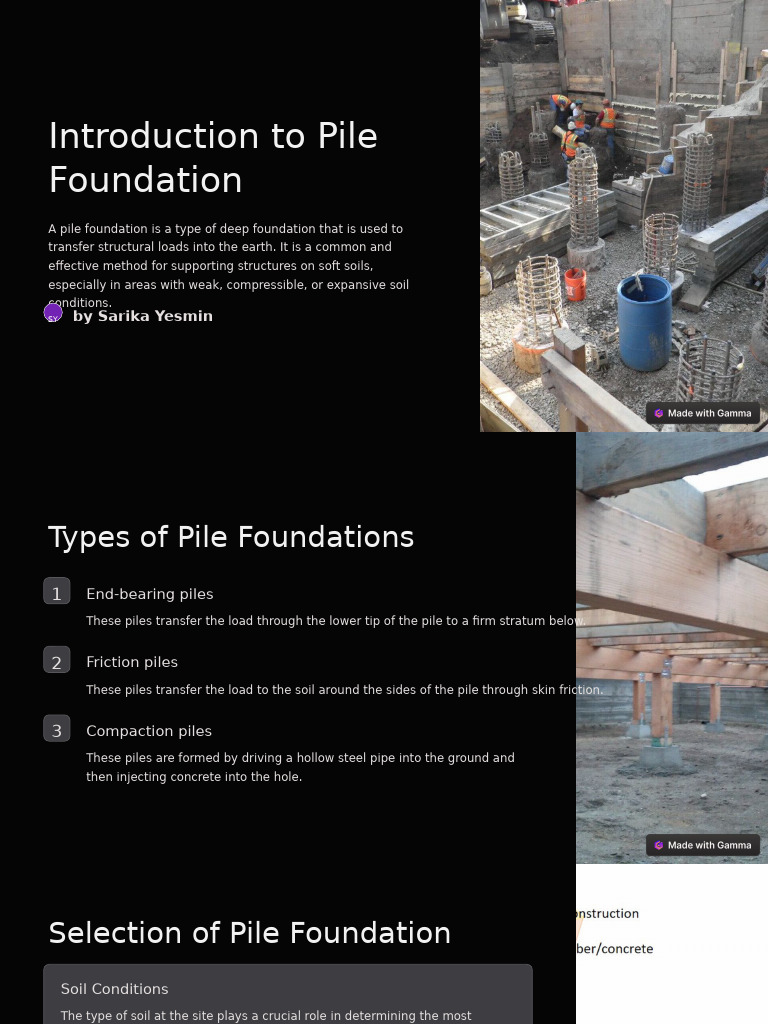 Introduction To Pile Foundation | PDF