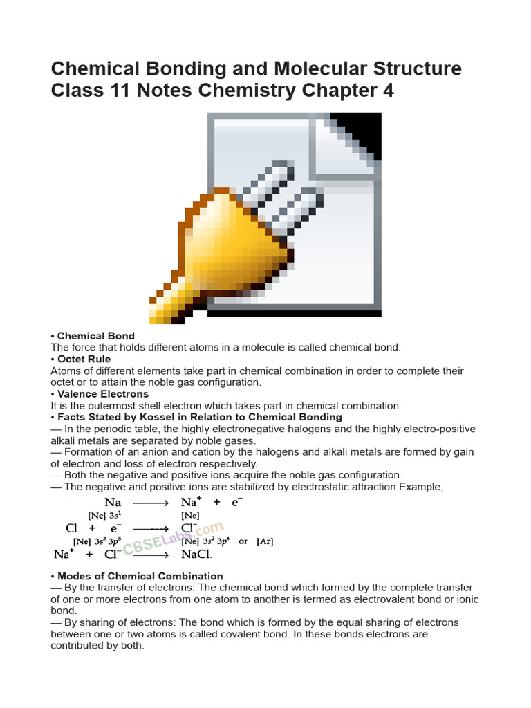 Chapter 4 Chemistry Class 11th Notes | PDF