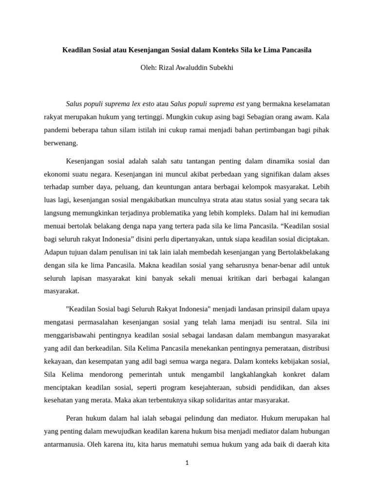 Rizal - Essai PBAK Fakultas | PDF