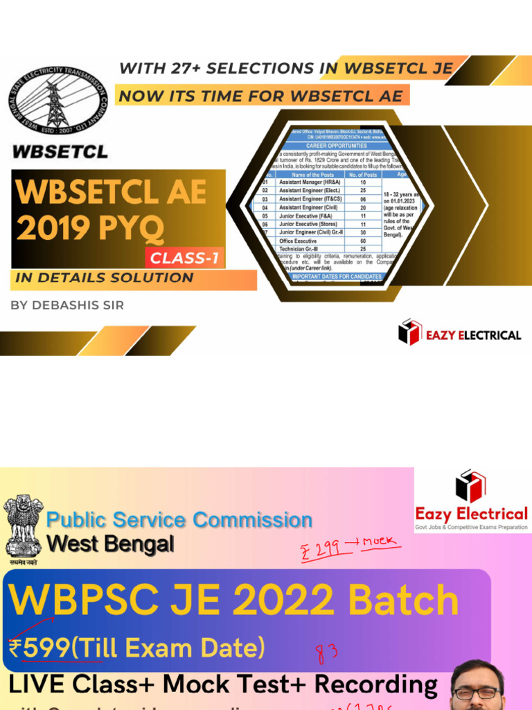 WBSETCL AE 2019 | PDF