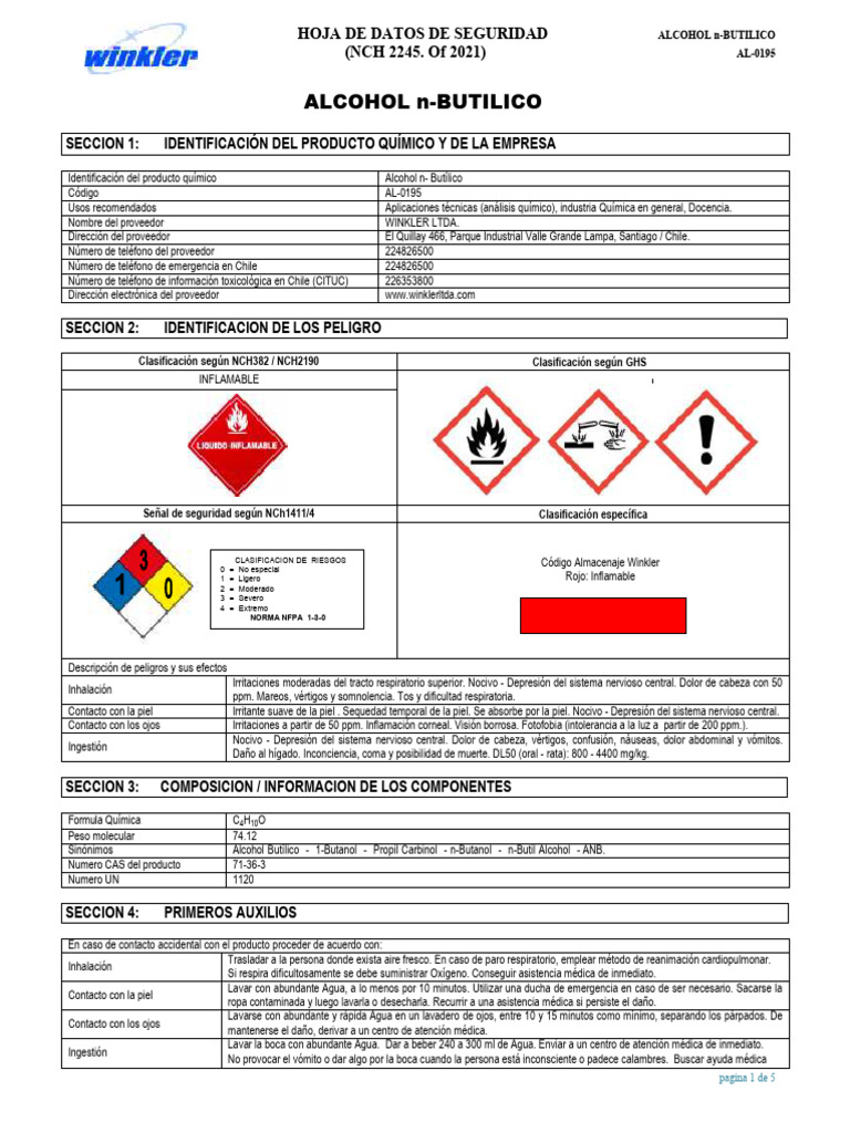 Alcohol Butilico | PDF