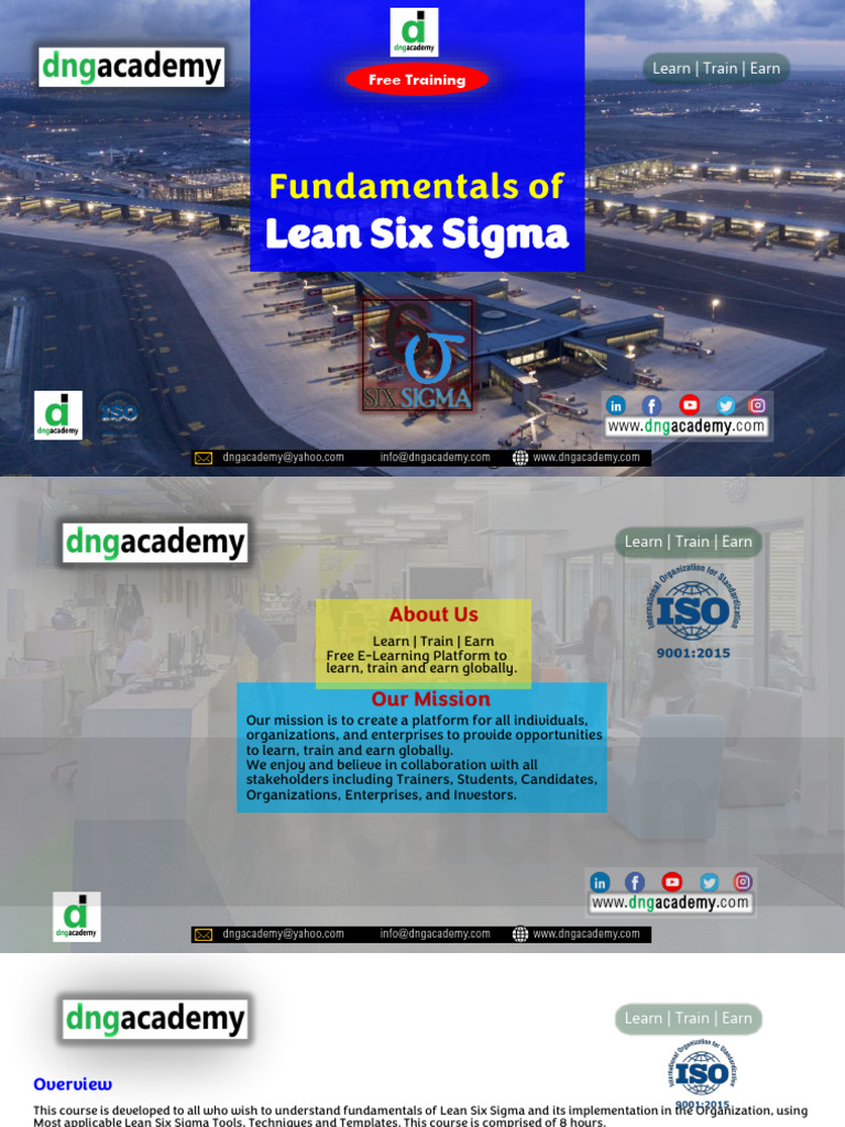 Lean Six Sigma Training - DNG Academy | PDF