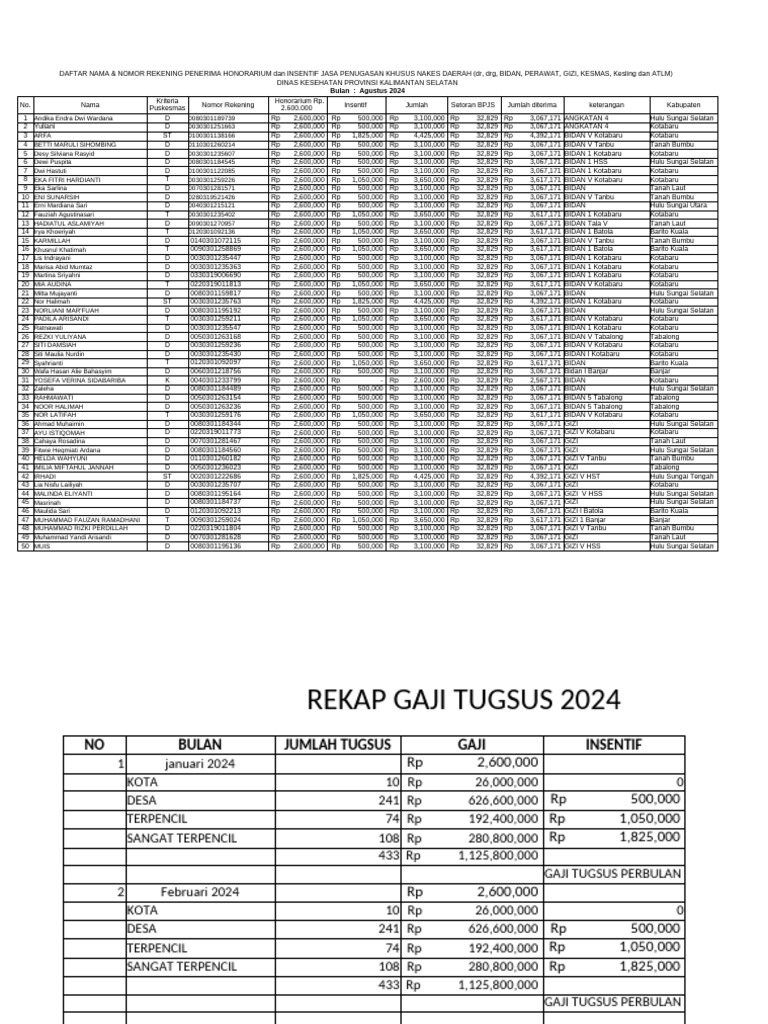 Rek - Bank Agustus'24 | PDF