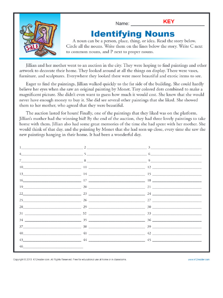 Identifying Nouns | PDF