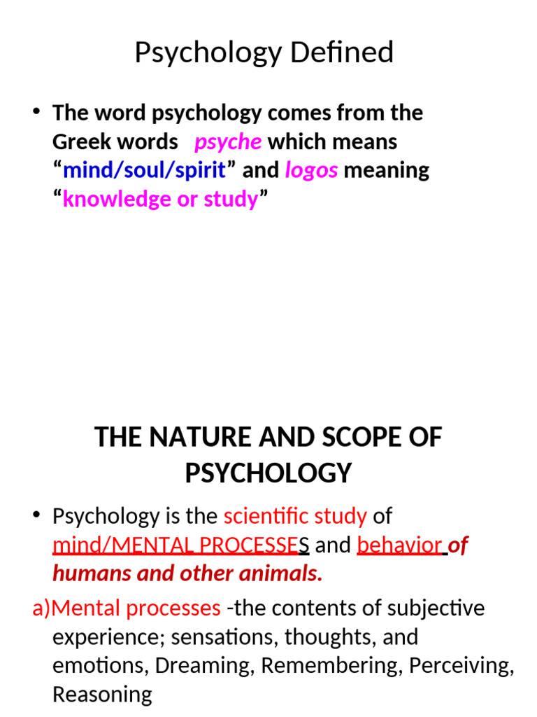 Psychology: Origins and Key Concepts | PDF | Id | Psychology