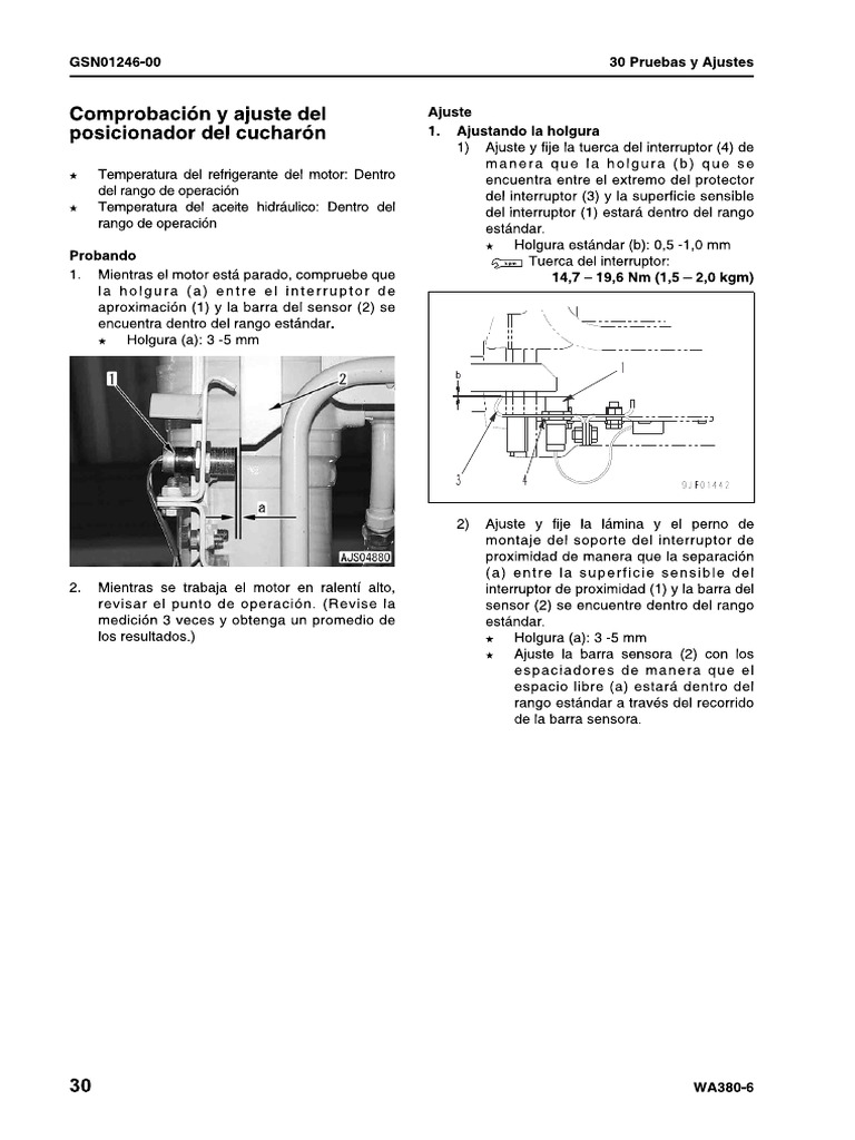 Comprobación y Ajuste Del Cucharon | PDF