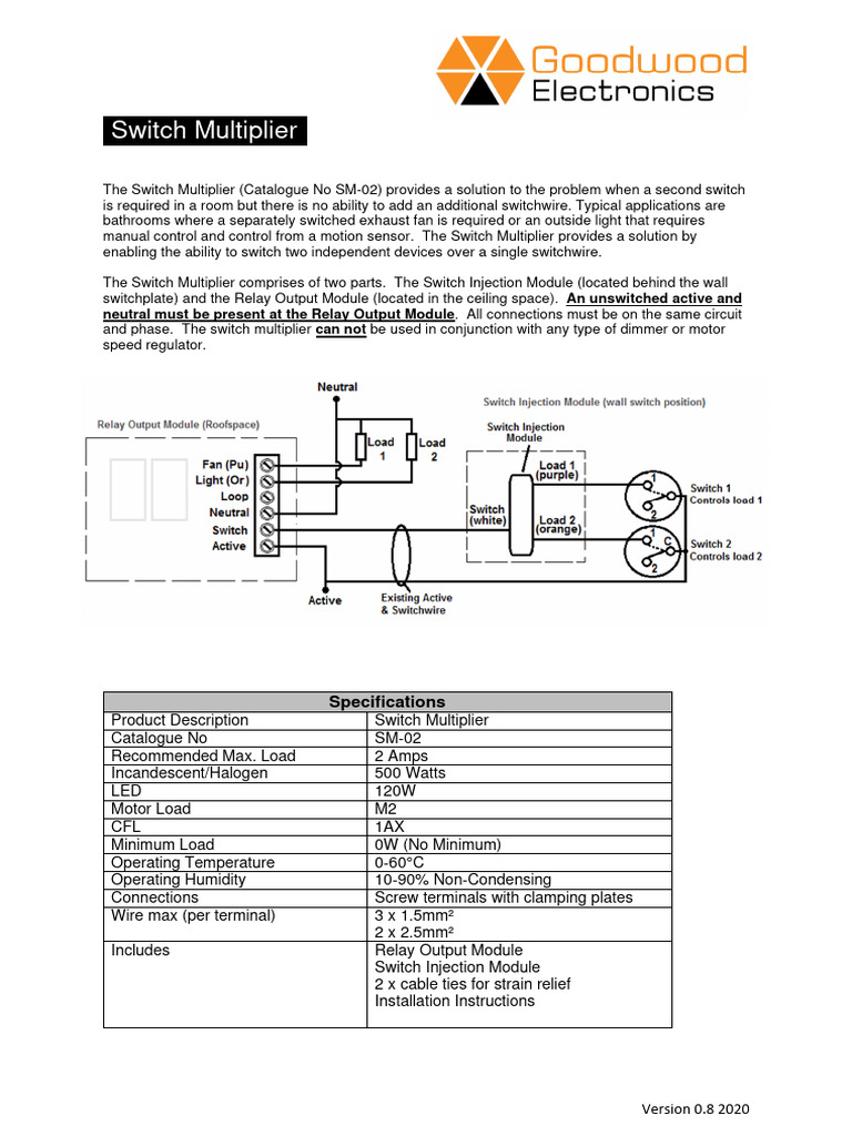 Switch Multiplier Data Sheet | PDF