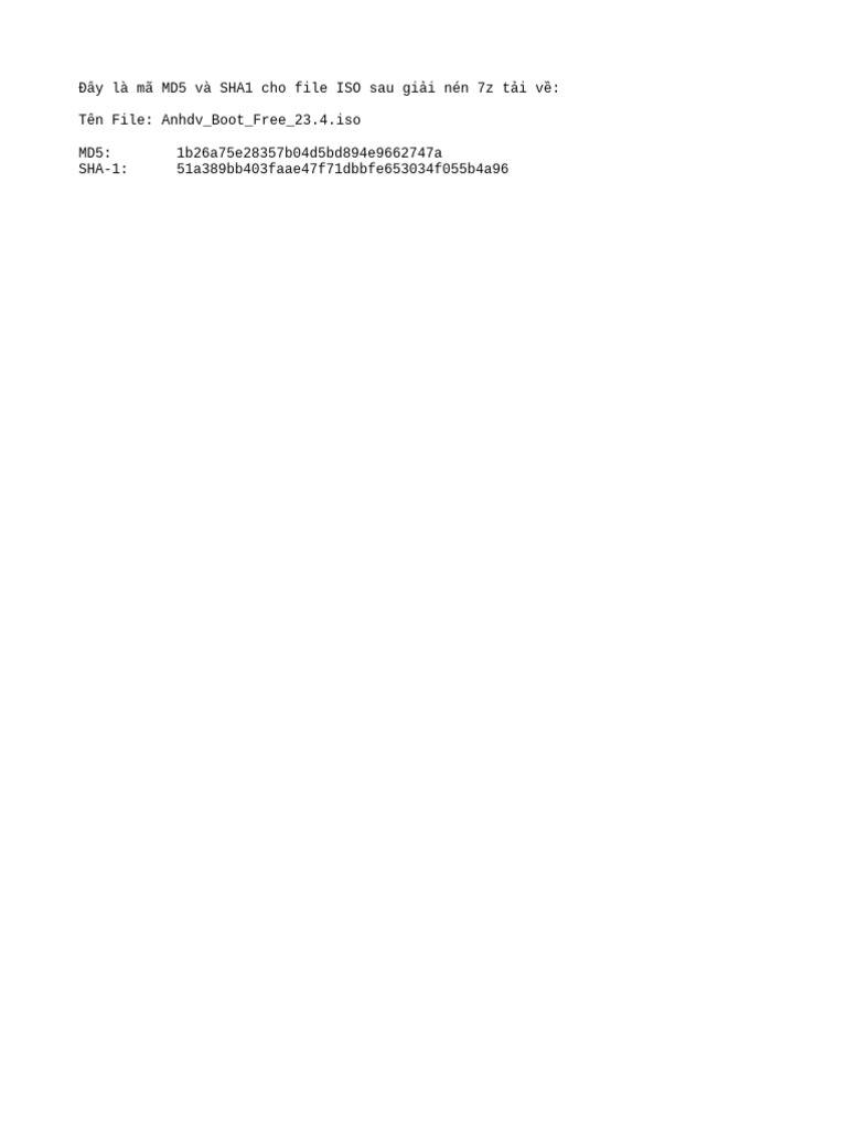 Md5 Sha1 File Iso | PDF