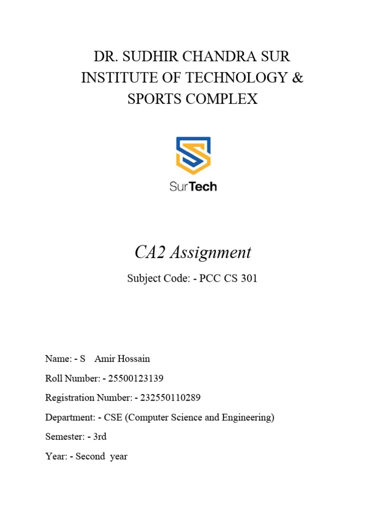 SK Amir Hossain - DSA | PDF