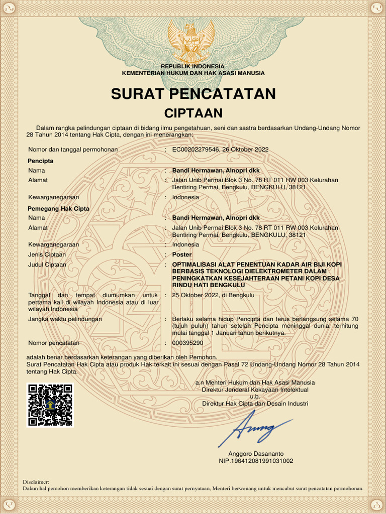 Sertifikat - HAKI Poster | PDF