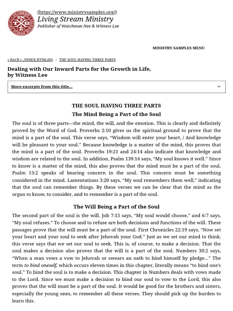The Soul Having Three Parts | PDF