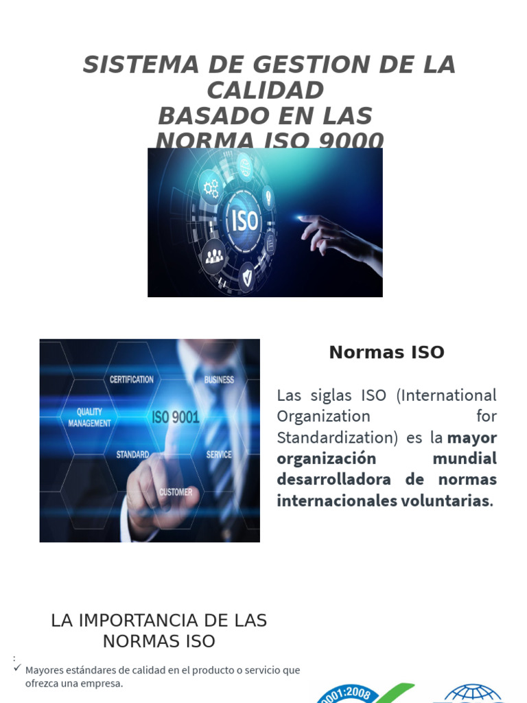 Sistema de Gestion de La Calidad | PDF | Iso 9000 | Calidad (comercial)