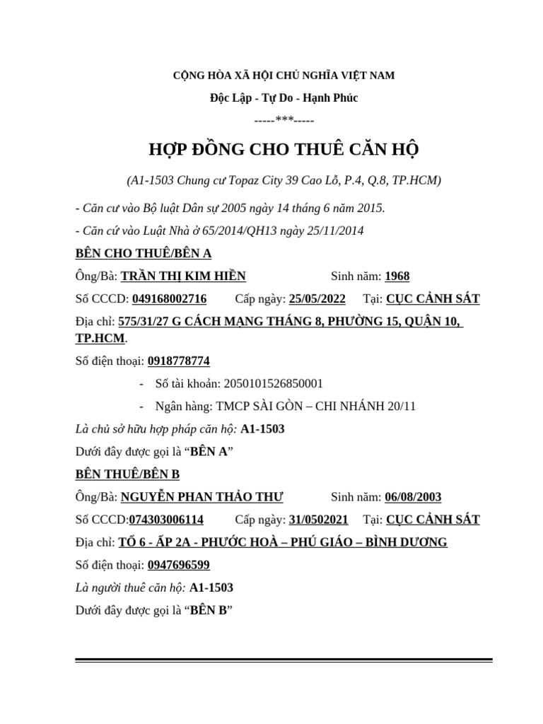 Hop Dong | PDF | Vietnam