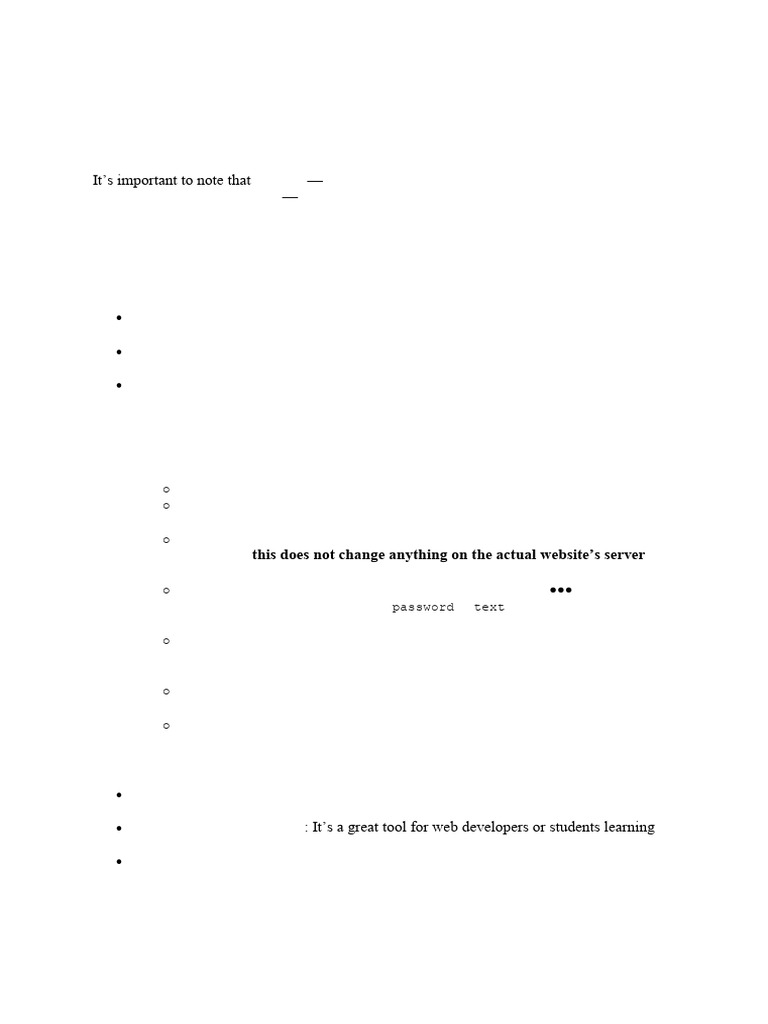 Using The Inspect Element Tool For Hacking | PDF