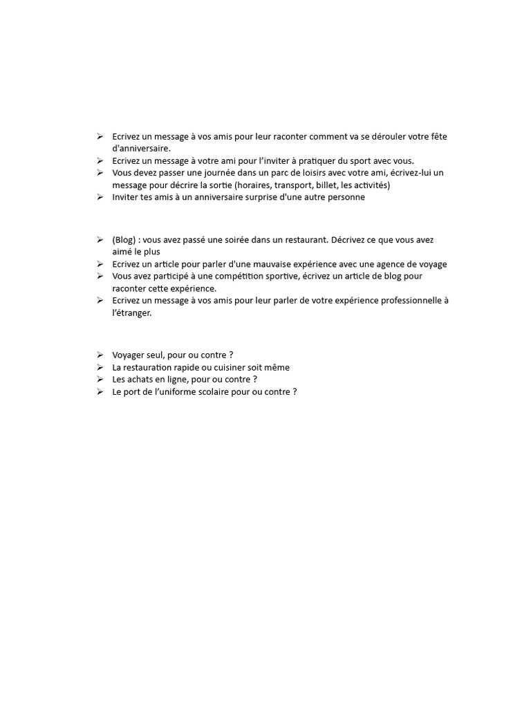 Expression Écrite | PDF