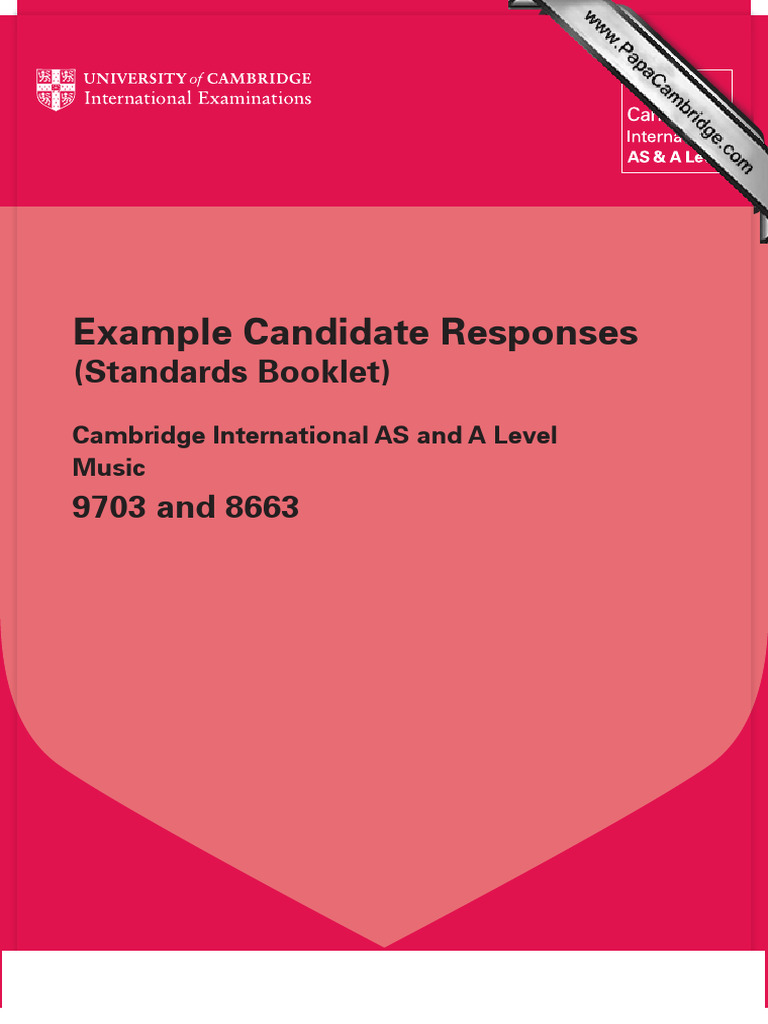 9703 A Level Music Example Candidate Responses Booklet WEB | PDF ...