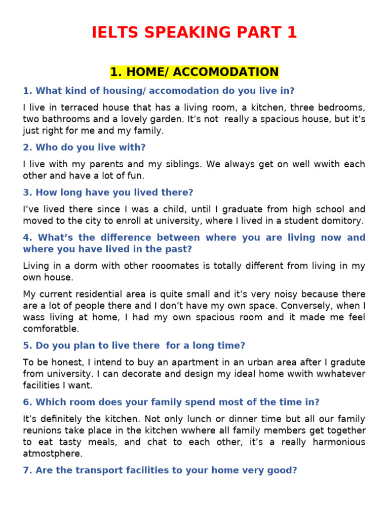 Ielts Speaking Samples | PDF