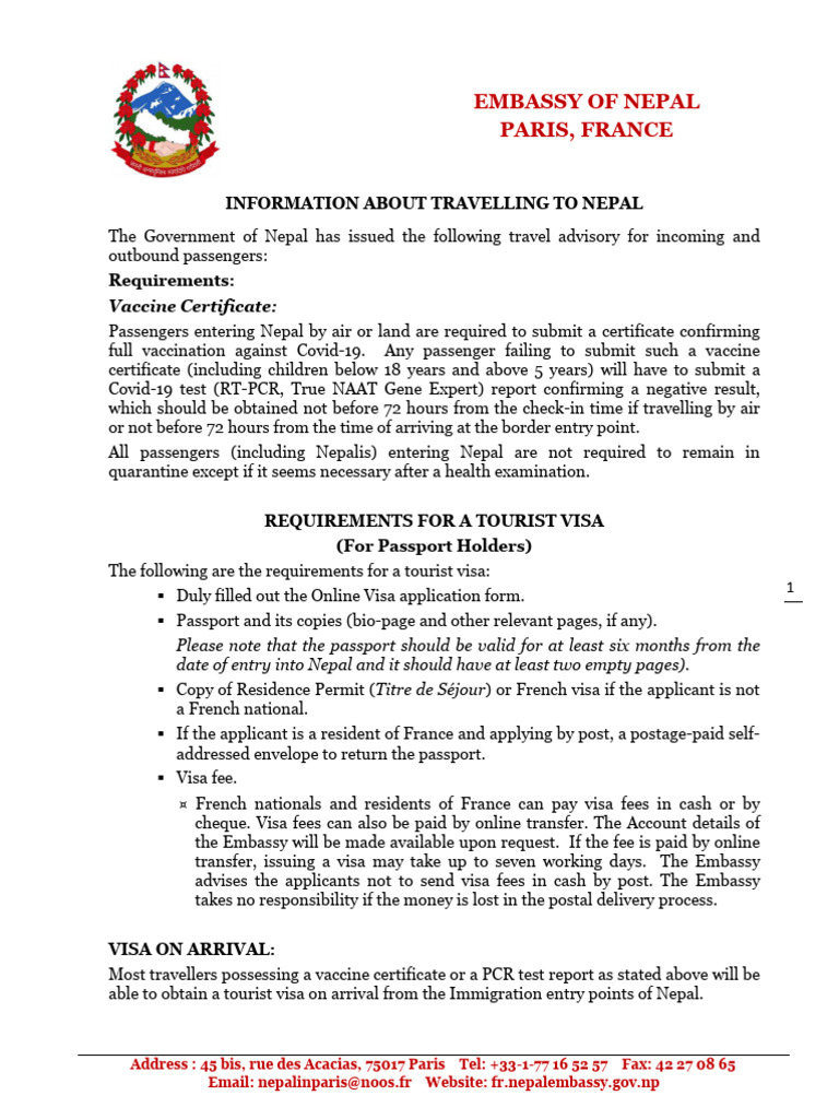 Visa Requirements Sep 022 | PDF